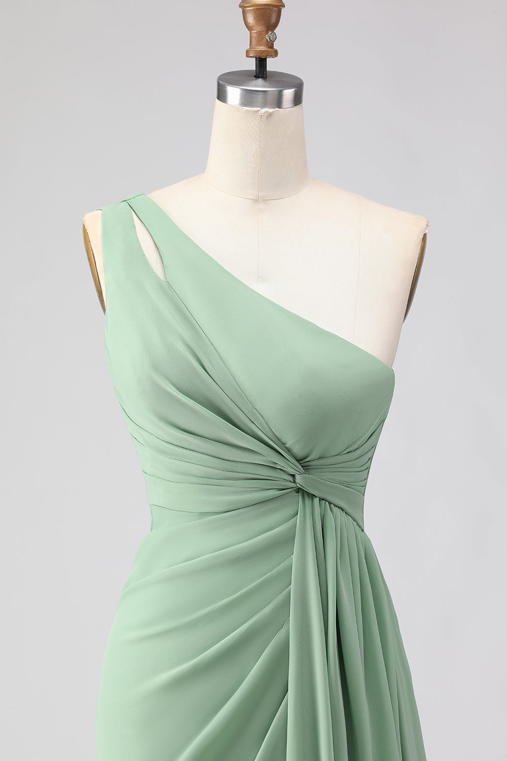 Robe longue de demoiselle d’honneur ZAPAKA Femme Vert Sauge avec une ...